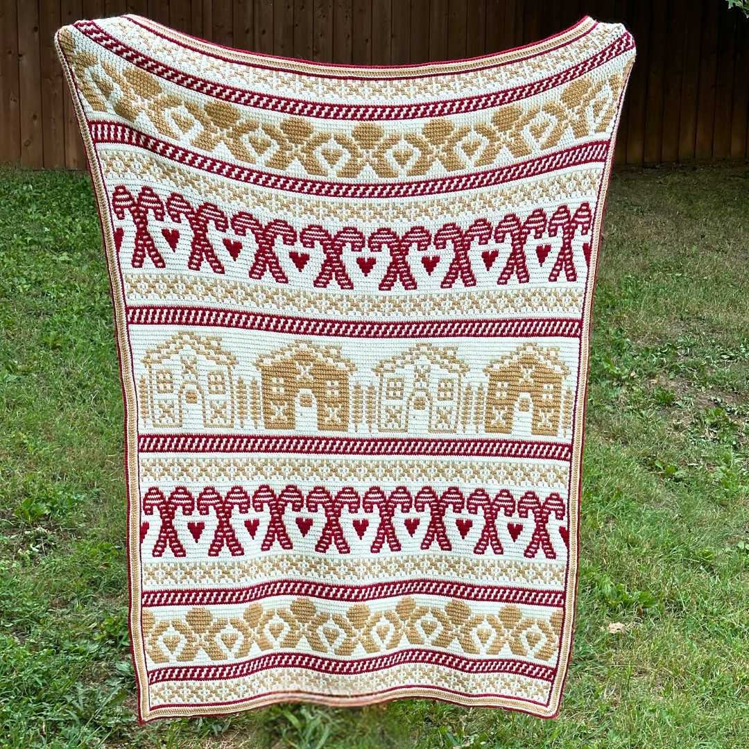 Gingerbread Mosaic Crochet Blanket Pattern: Holiday Throw (PDF Pattern ...