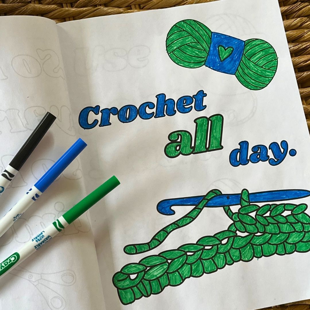 Crochet Coloring Book | Digital Instant Download | Printable - Etsy