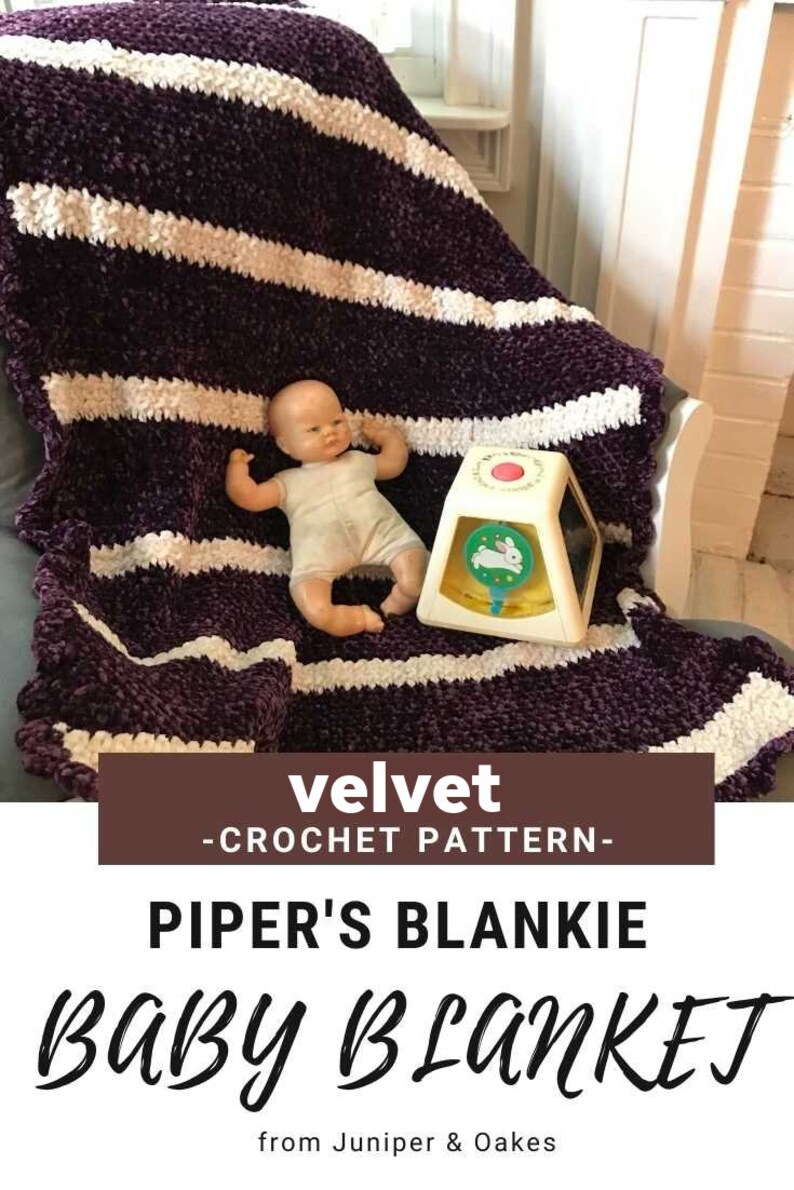 PDF Velvet Baby Blanket Crochet Pattern. Piper's Blankie: - Etsy