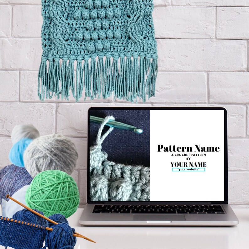 Knit / Crochet Pattern Template for Canva - Etsy