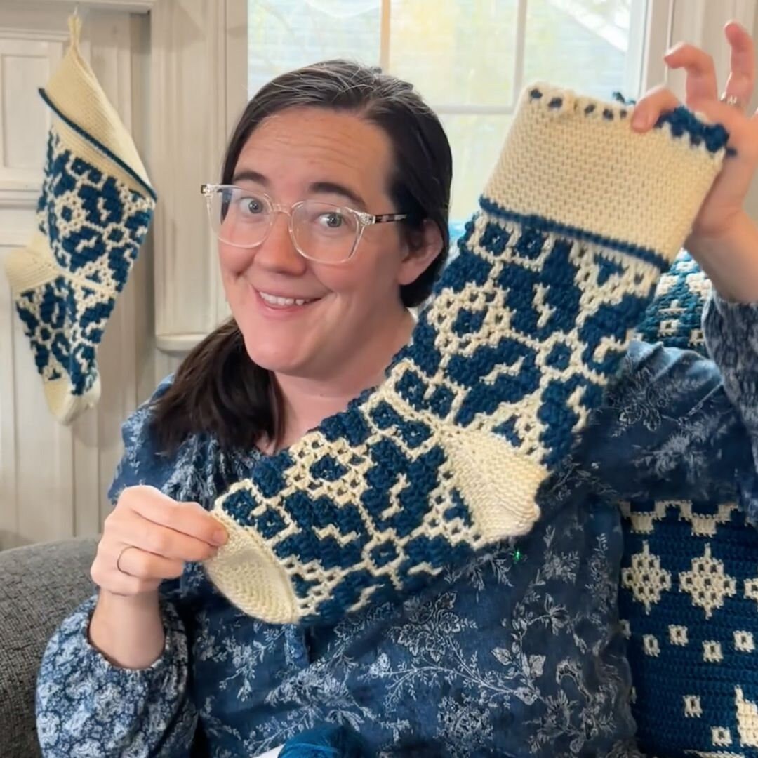 Mosaic Crochet Stocking Pattern Nordic Star CAL Winter Mosaic Christas ...