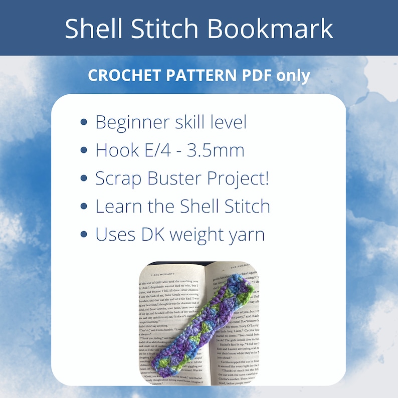 PDF Shell Stitch Bookmark Crochet Pattern. Easy Project for - Etsy