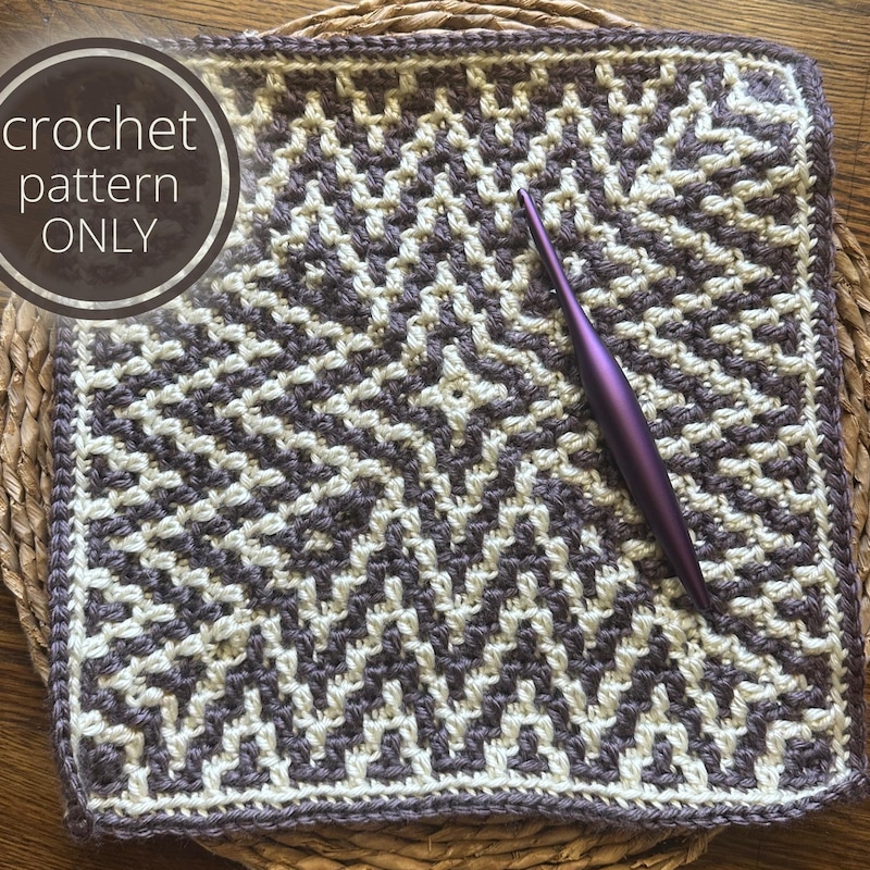 Zigzag Mosaic Crochet - Etsy