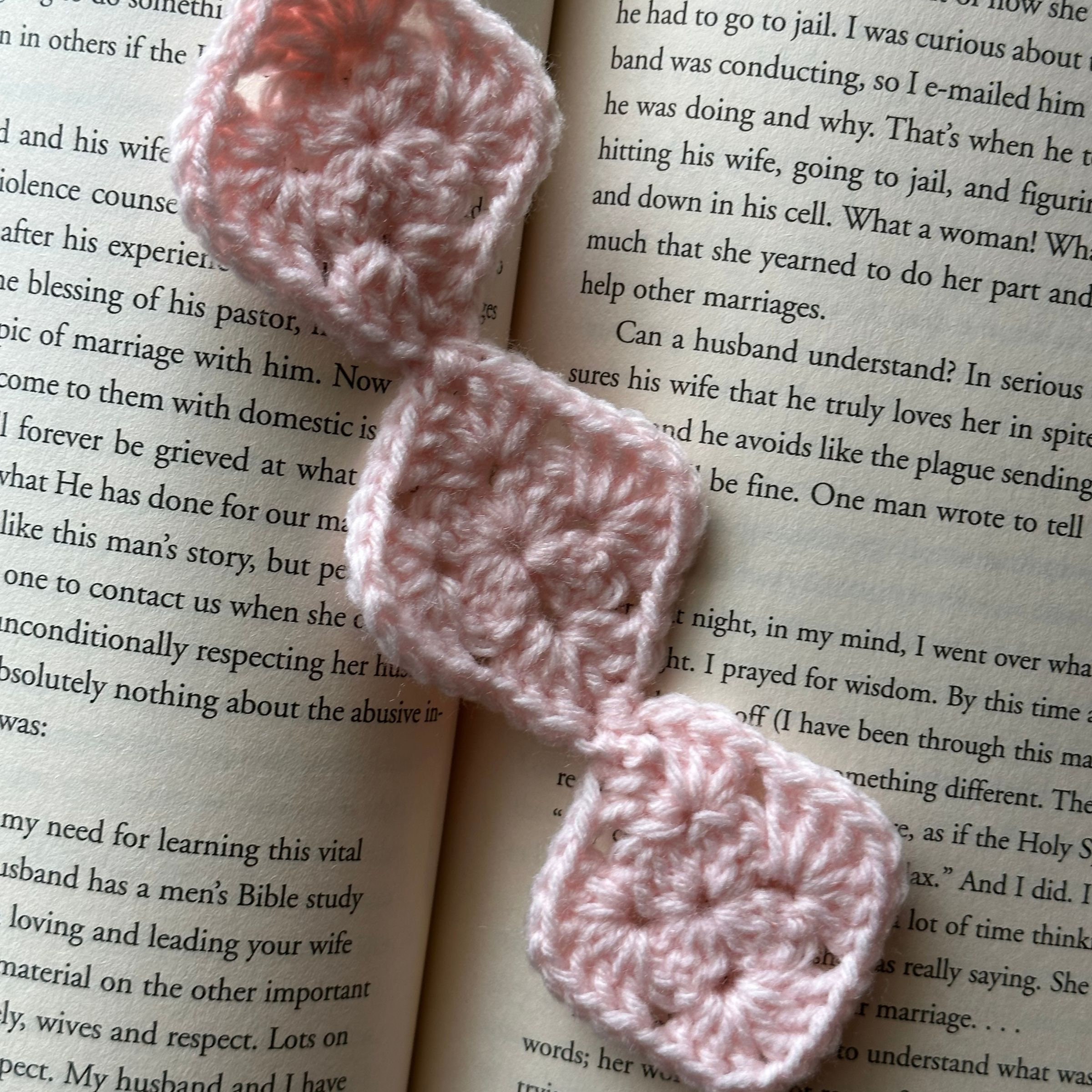 Granny Square Bookmark Crochet Pattern Easy Project for Book - Etsy