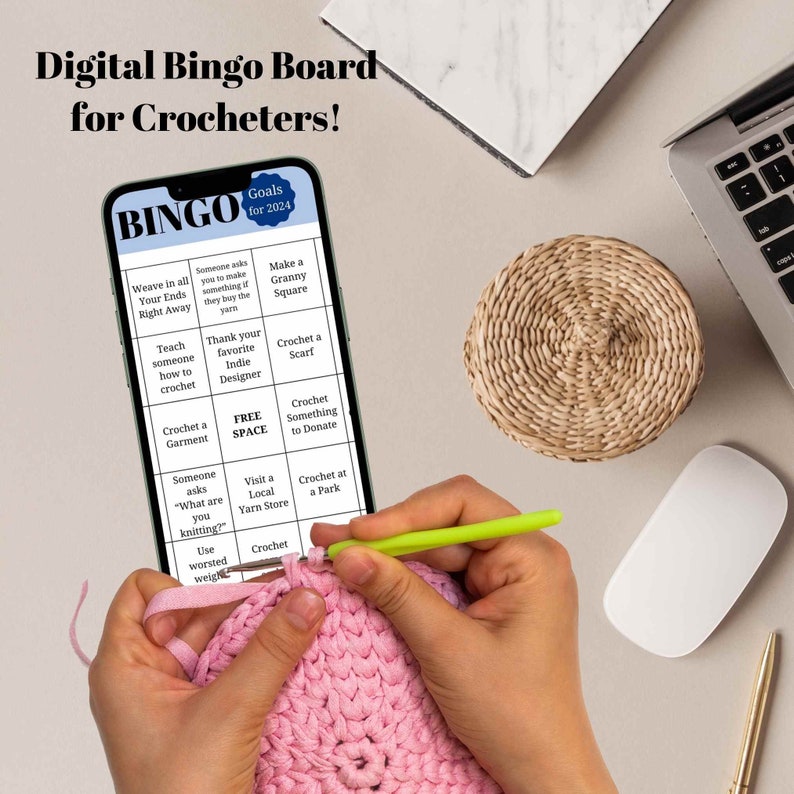 Crochet BINGO CARD Downloadable PDF and Canva Template - Etsy
