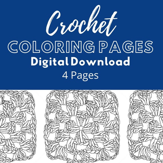 Crochet Coloring Pages Digital Instant Download Printable - Etsy