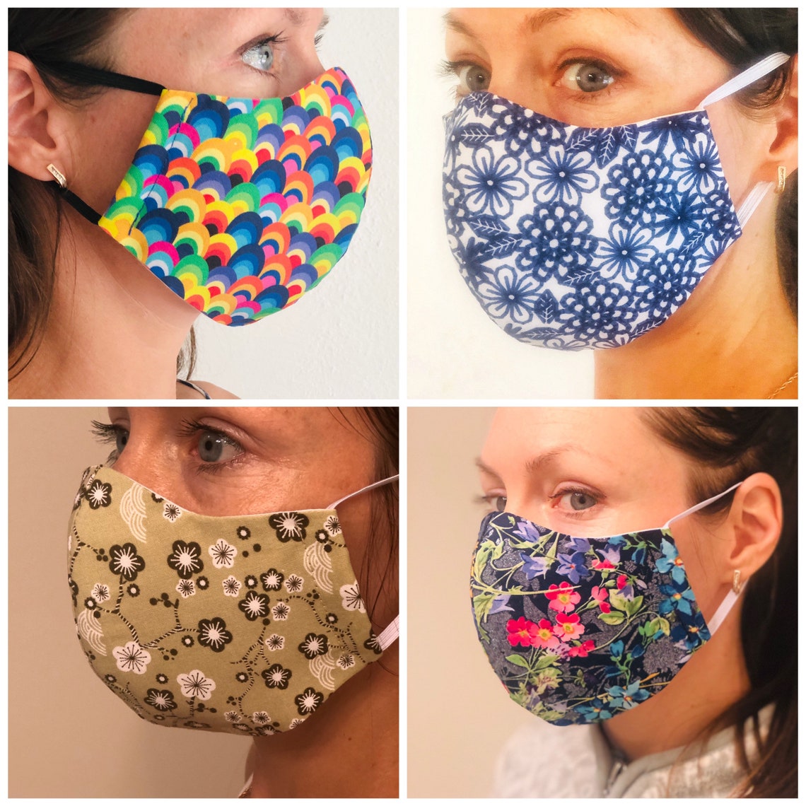 Custom Face Mask Made in the US Washable Breathing Cotton | Etsy