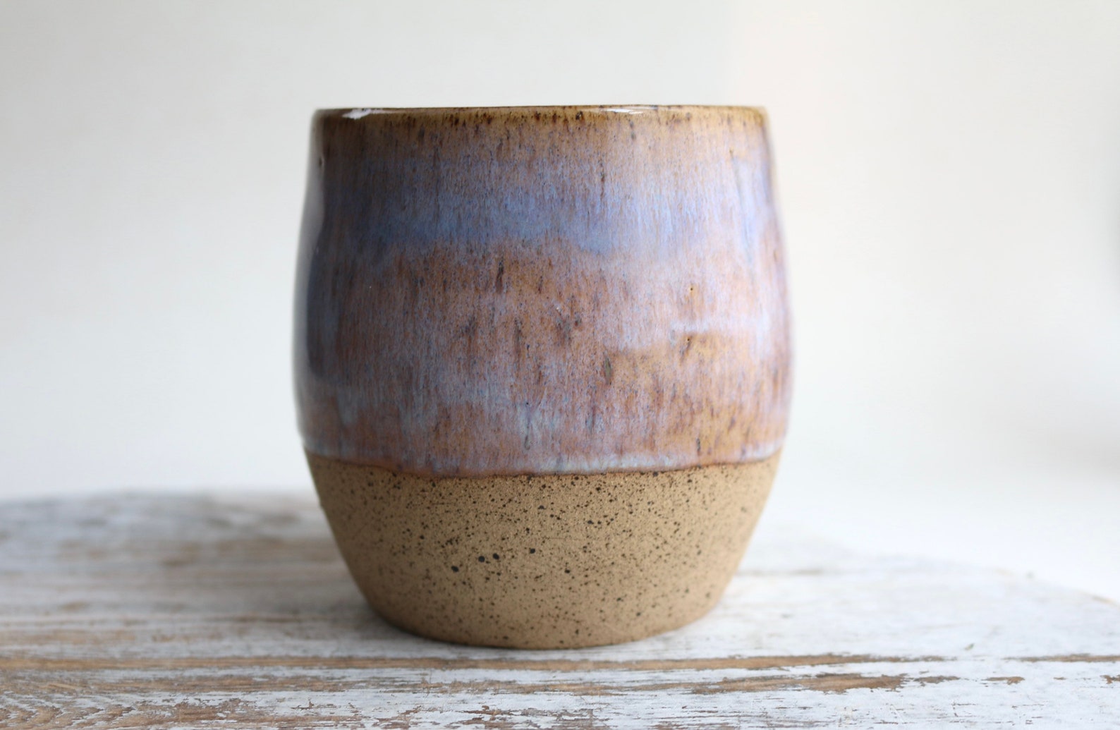 Light Blue Pottery Coffee Mug Handmade No Handle by Kiparuk - Etsy