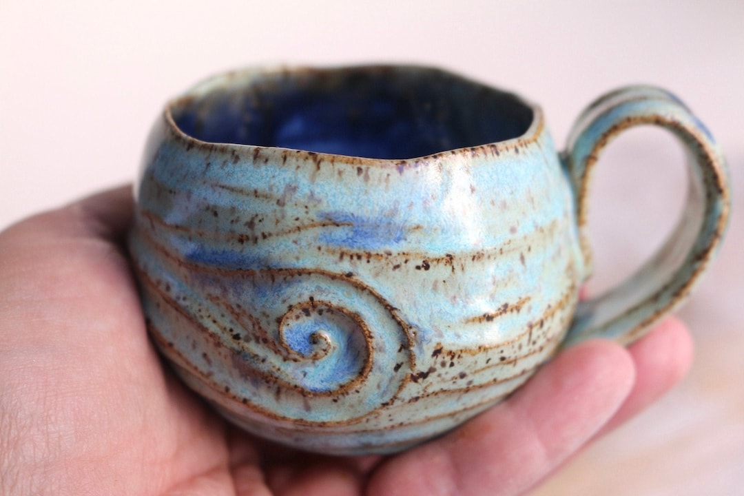 Handmade Ceramic Espresso Cup Artisan Tea Cup, Unique 100ml Coffee Mug ...