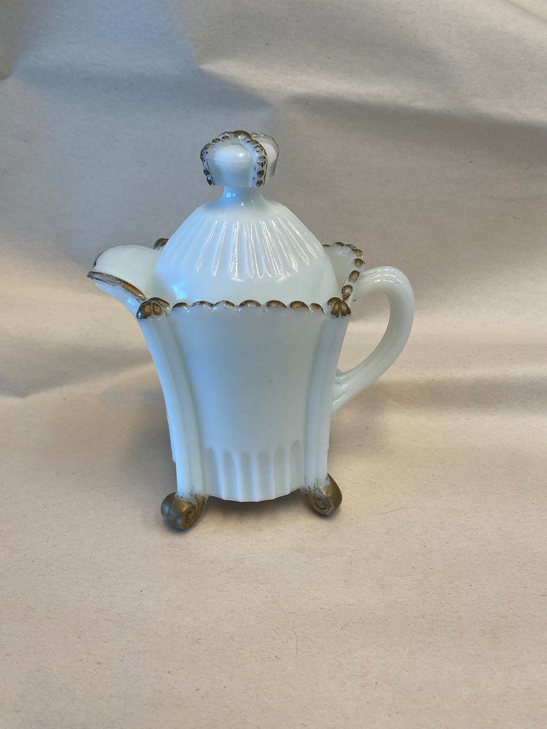 Vintage Milk Glass Prepared Mustard Server - Etsy