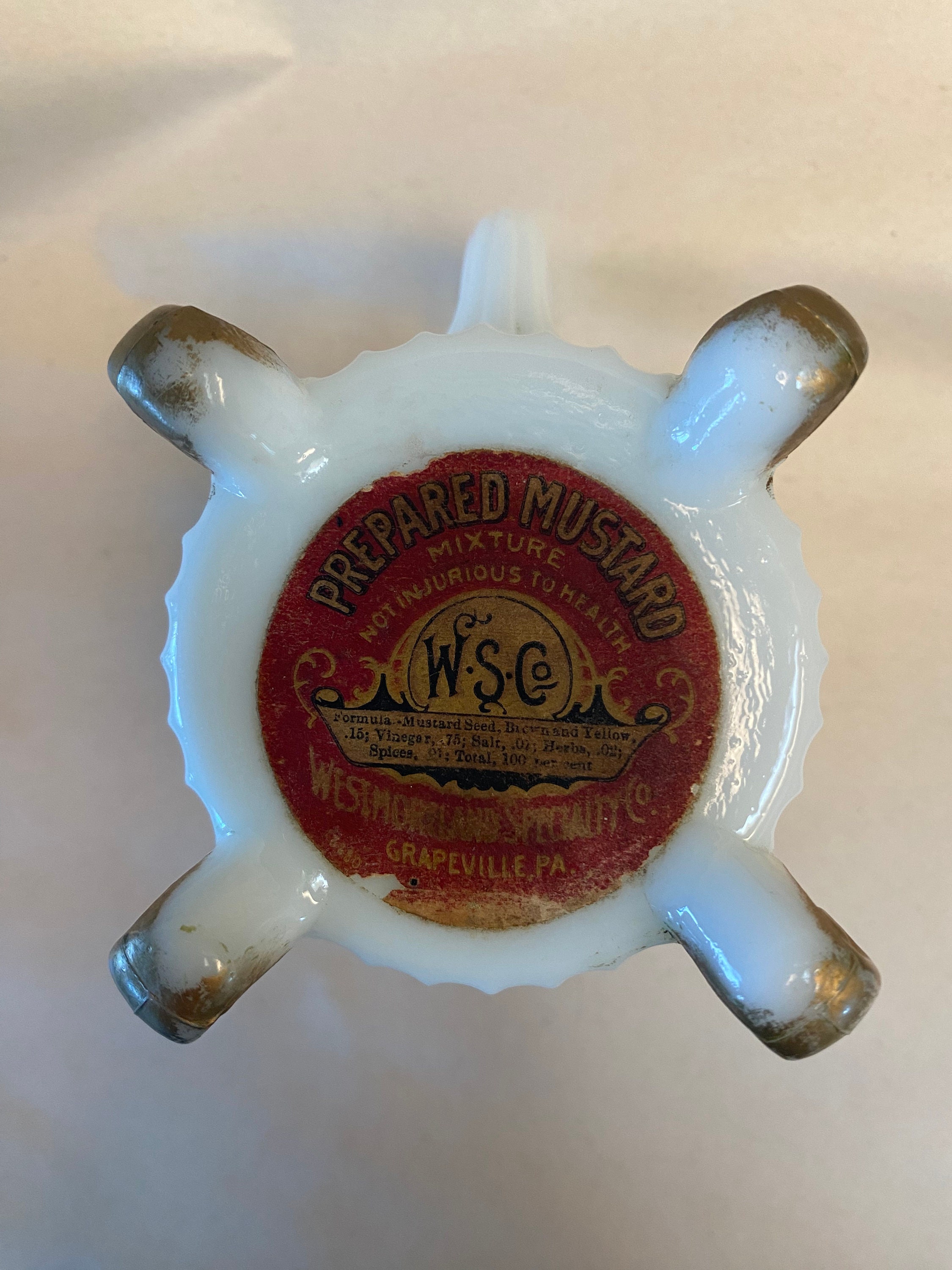 Vintage Milk Glass Prepared Mustard Server - Etsy