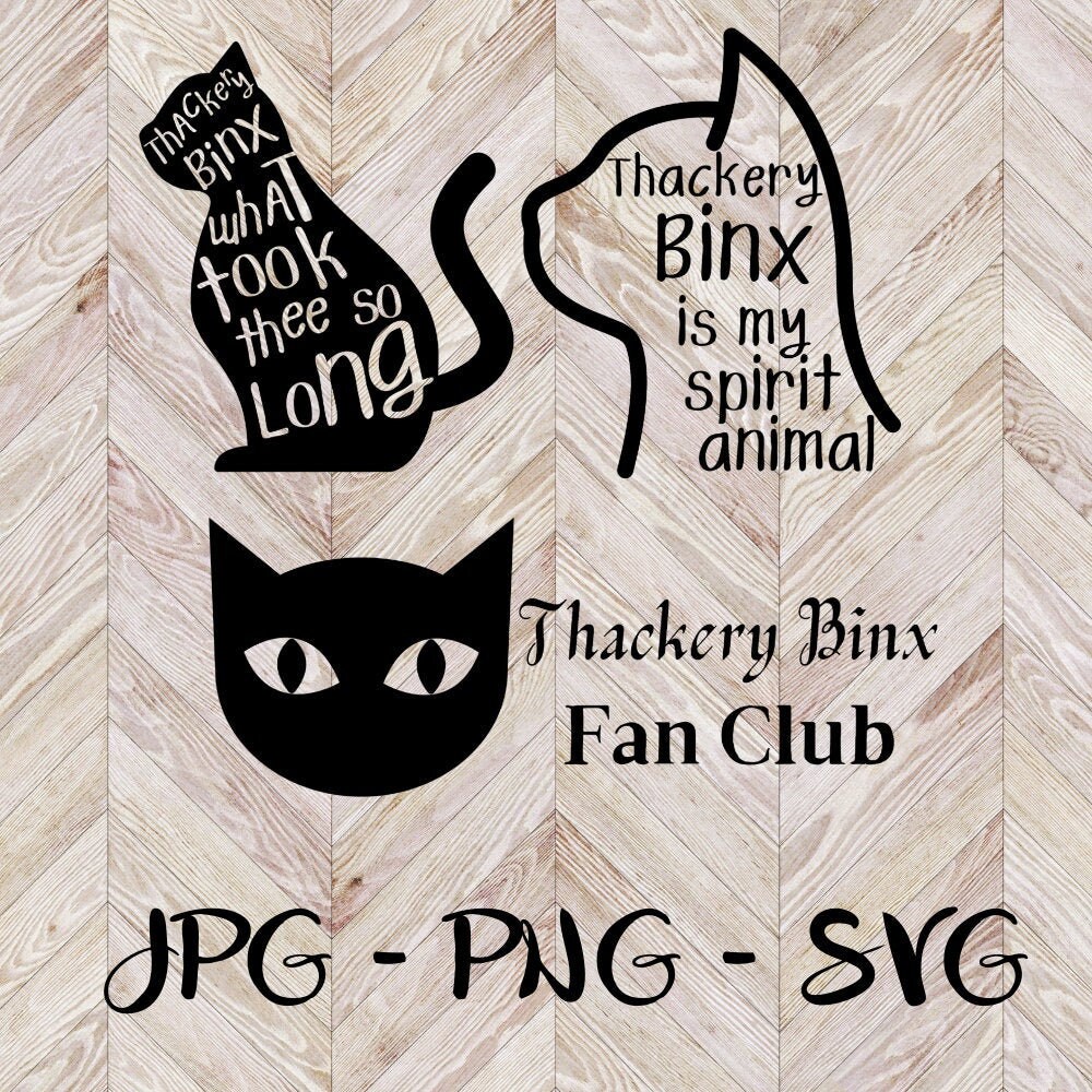 Thackery Binx Animal Espíritu Fan Club Binx SVG Salem - Etsy España