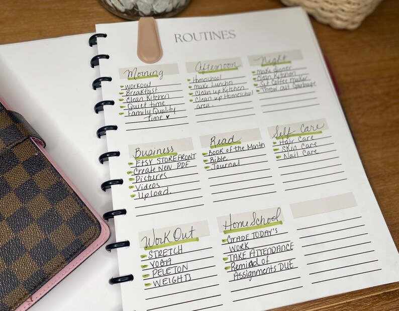 BLANK Daily Routines Organizer - Etsy