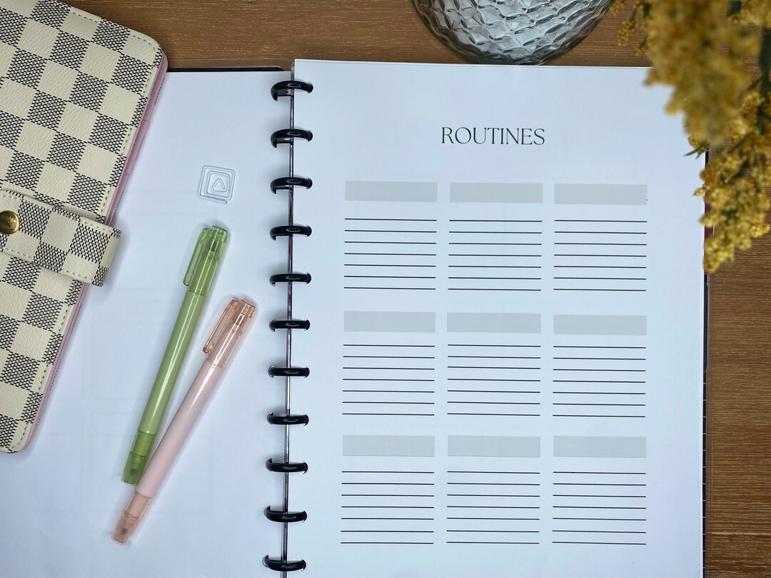 BLANK Daily Routines Organizer - Etsy