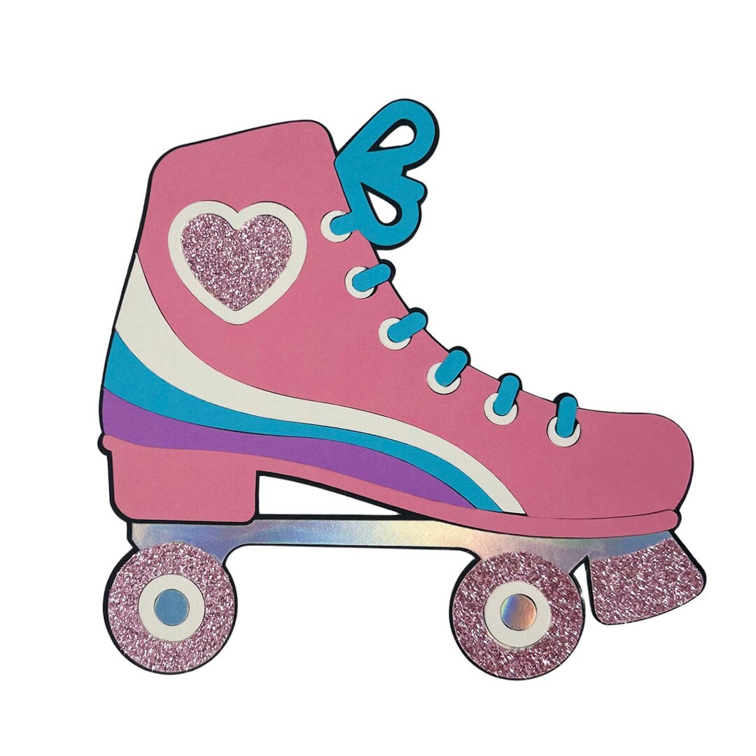 Roll Into Fun Customizable Glitter Roller Skate Birthday Invitation - Etsy