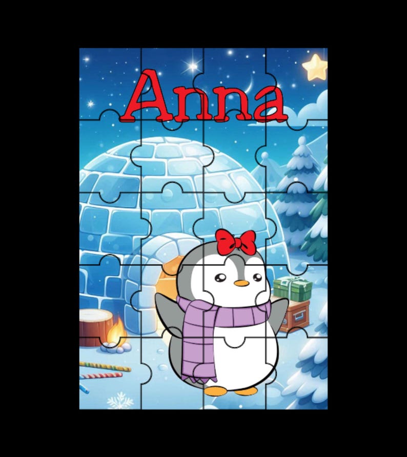 Personalized Lil Pudgy Penguins Puzzle, Penguin Jigsaw Puzzle for Kids ...