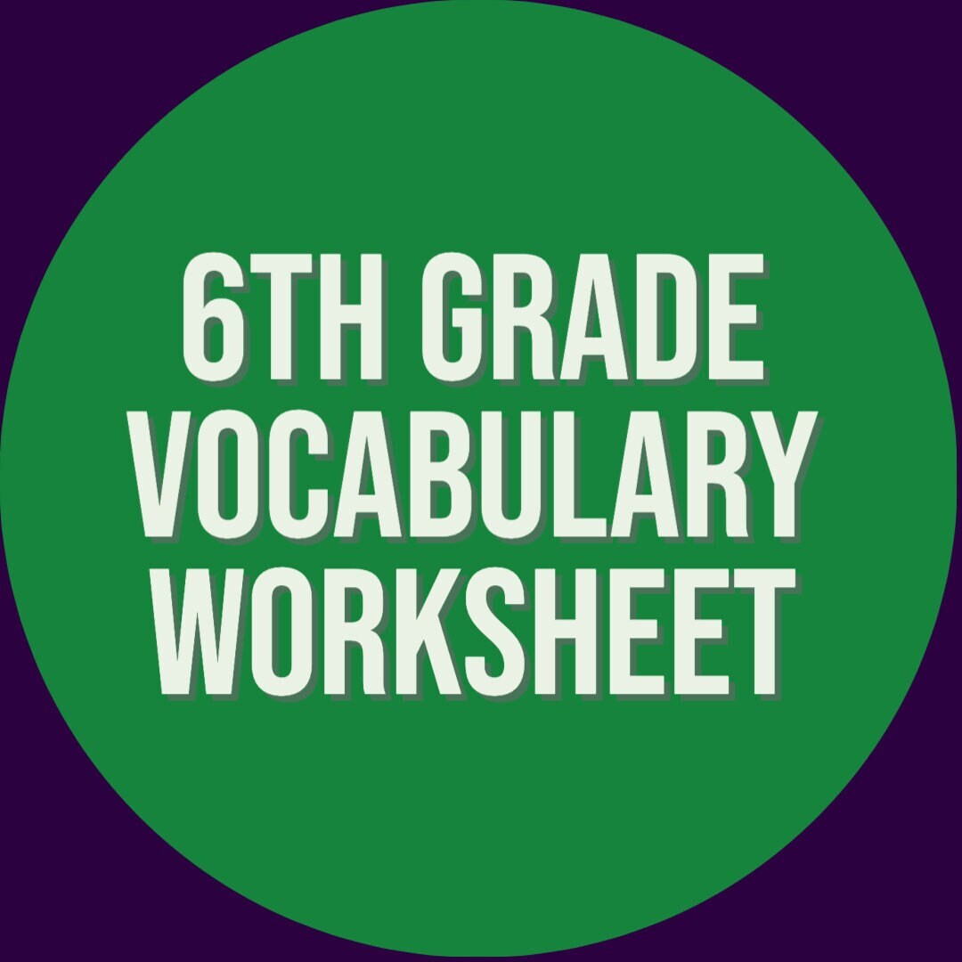 6TH GRADE VOCABULARY EXERCISES- Printable - Ela - Homeschool - Homework ...