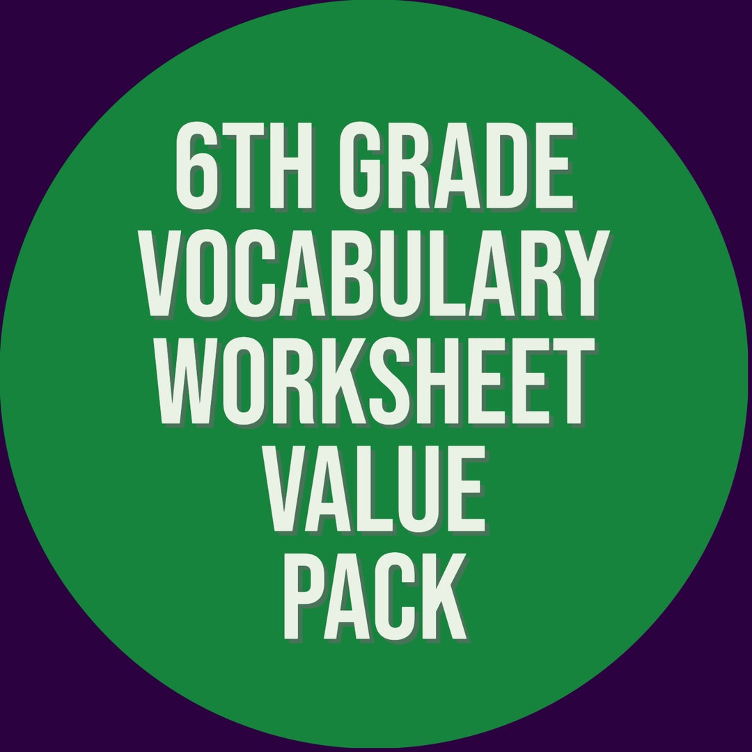 6TH GRADE VOCABULARY EXERCISES Value Pack - Printable - Ela ...