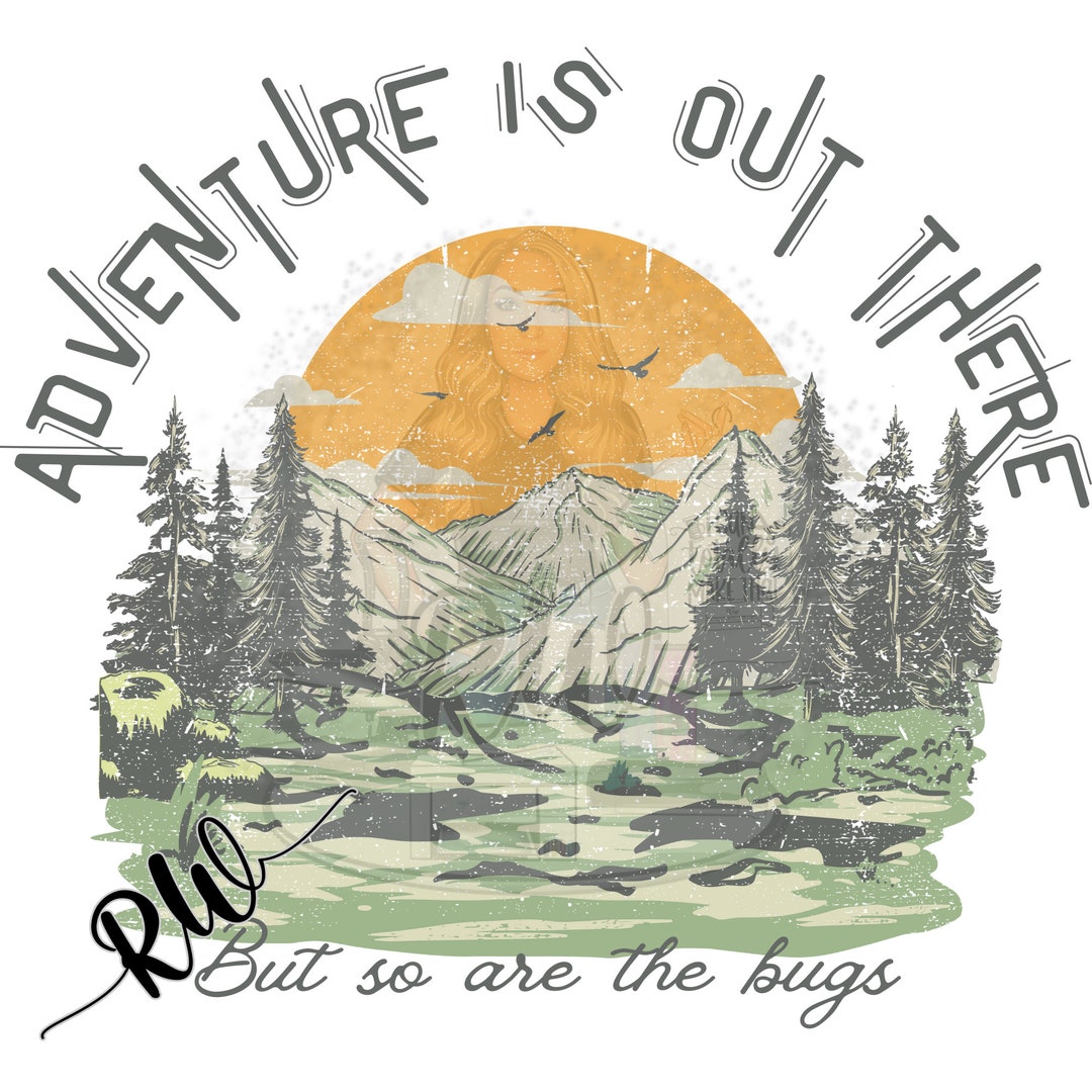 Adventure Awaits PNG: Mountain Landscape Digital Files - Etsy