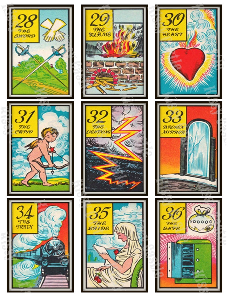 DIY Old Gypsy Fortune Telling Card Deck guide & Box Template Included ...