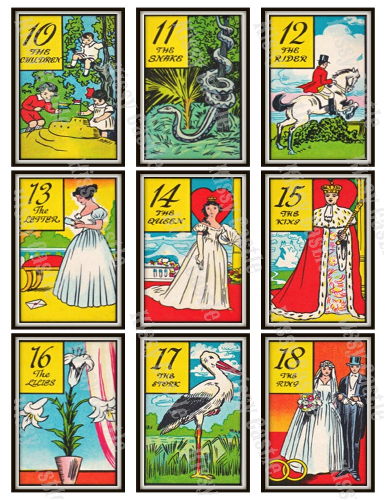 DIY Old Gypsy Fortune Telling Card Deck guide & Box Template Included ...