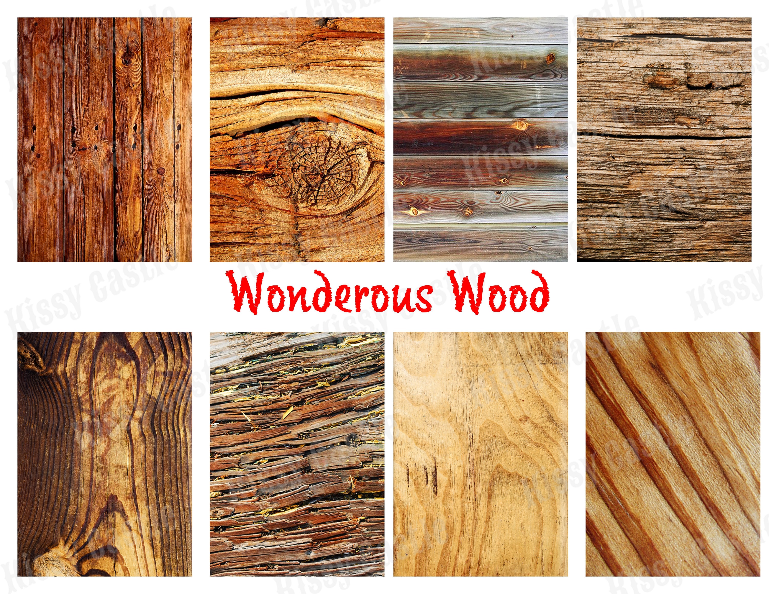 Natural Rustic Wood printable Patterned Paper instant Download ATC ...