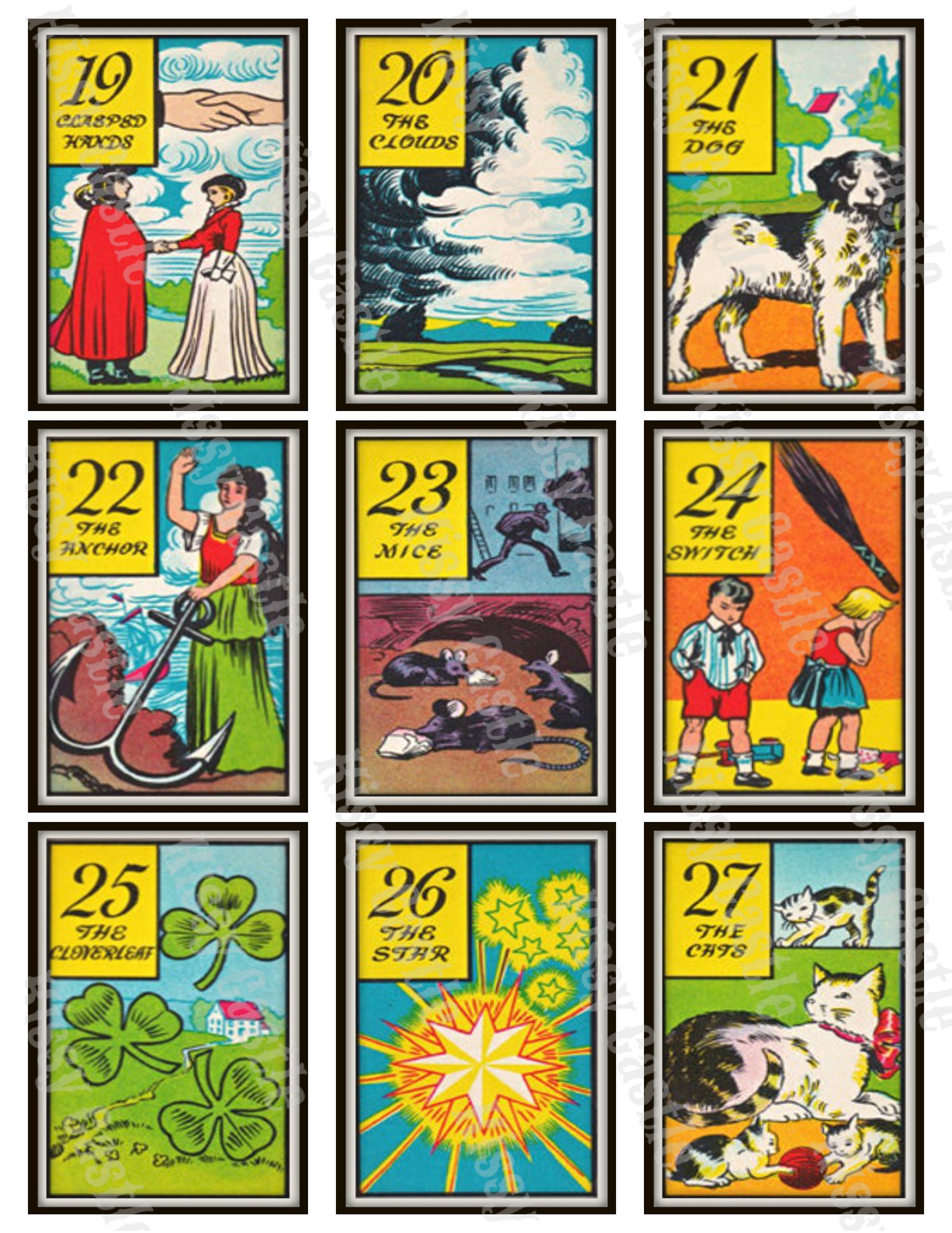 DIY Old Gypsy Fortune Telling Card Deck guide & Box Template Included ...