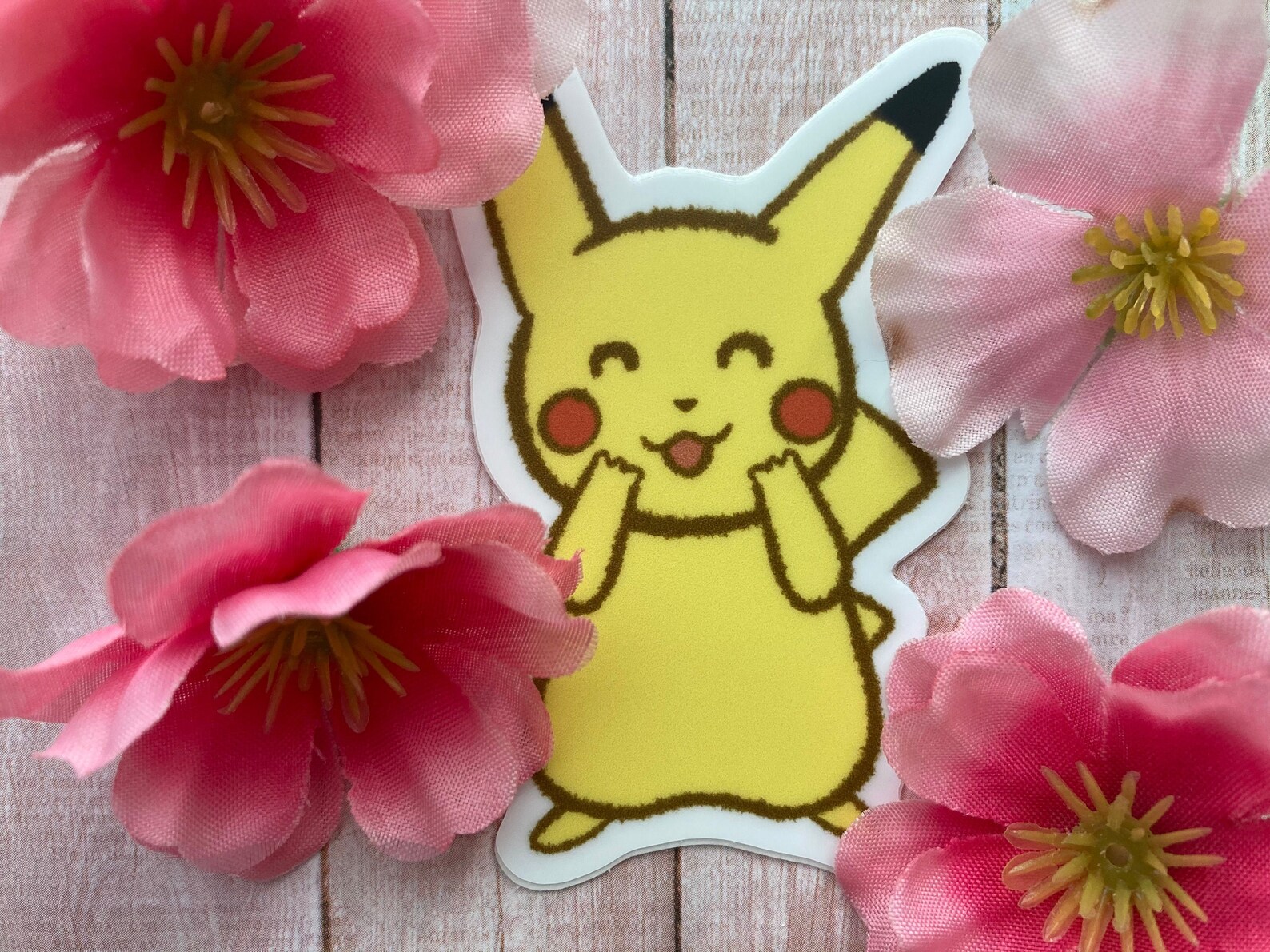 Pokémon Pikachu Vinyl Die-cut Sticker - Etsy Hong Kong