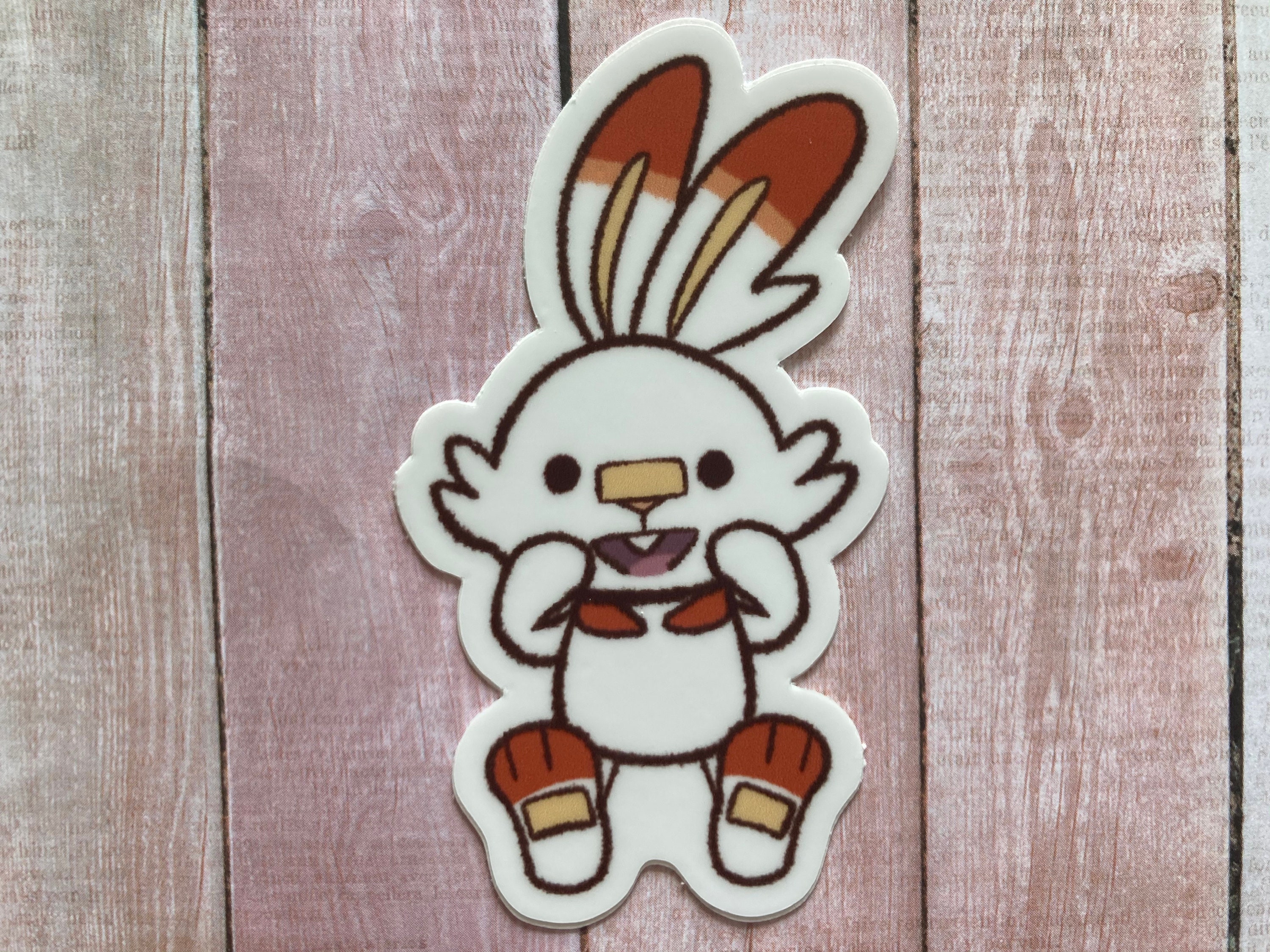 Pokémon Scorbunny Die-cut Vinyl Sticker - Etsy