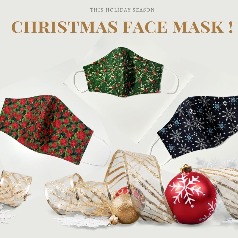 Christmas Face Mask - Etsy