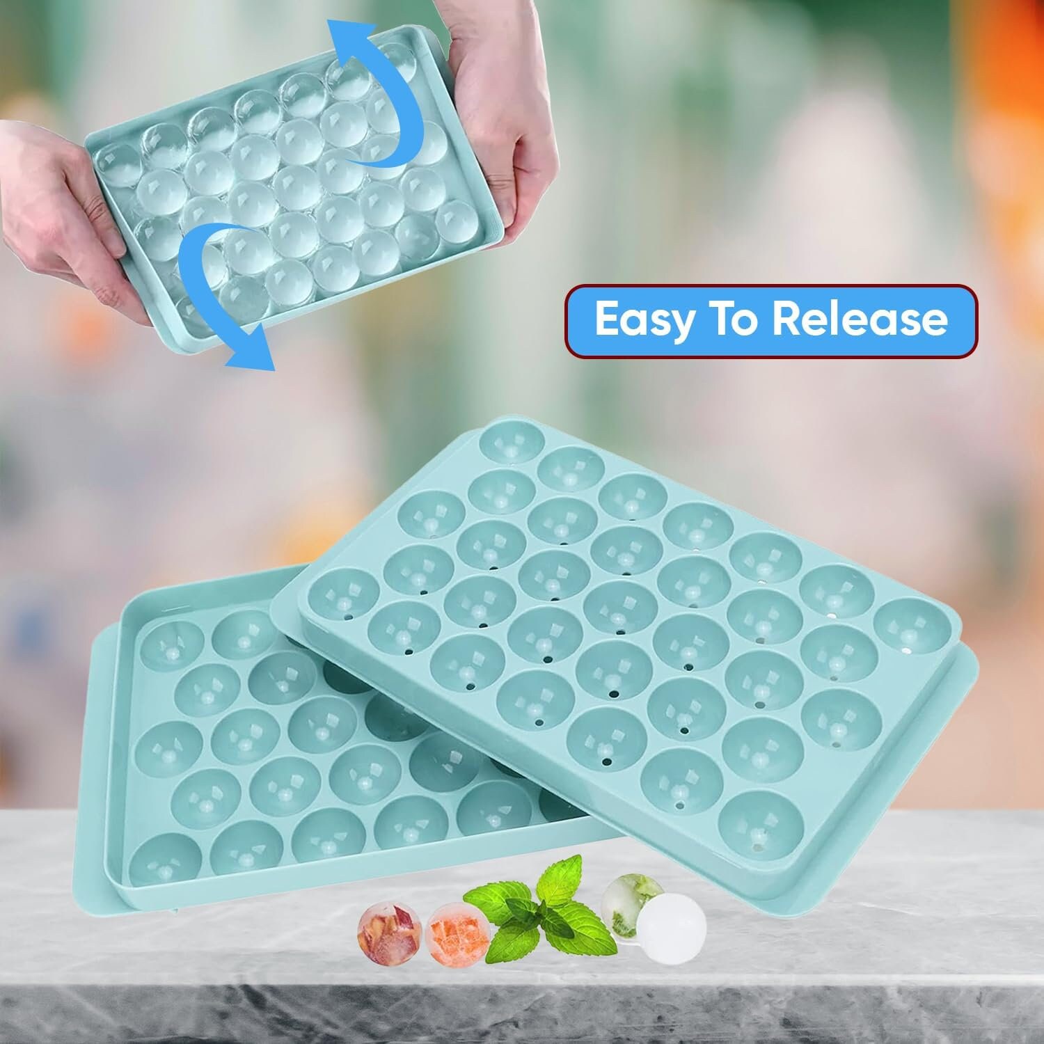 Ice Cube Tray Ice Balls Mold for Freezer With Lid & Bin Mini - Etsy