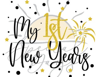 First New Years Svg - Etsy