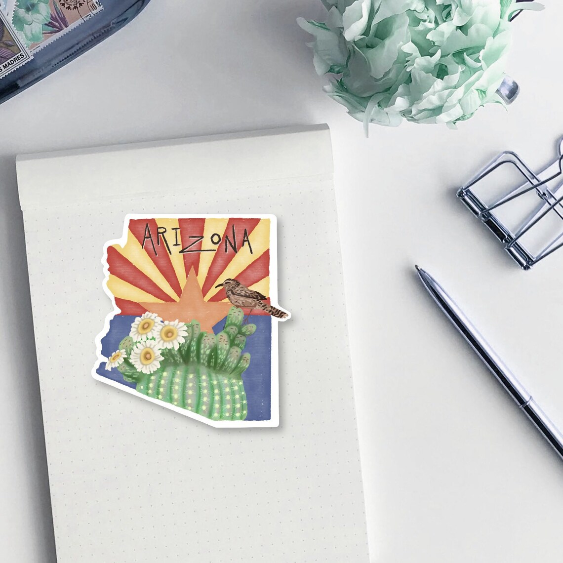 Arizona State Single Sticker Waterproof Vinyl | Etsy