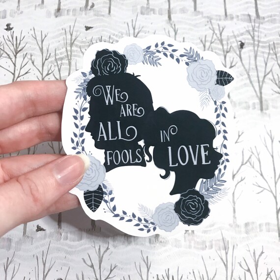 We Are All Fools in Love Single Sticker Waterproof Vinyl | Etsy