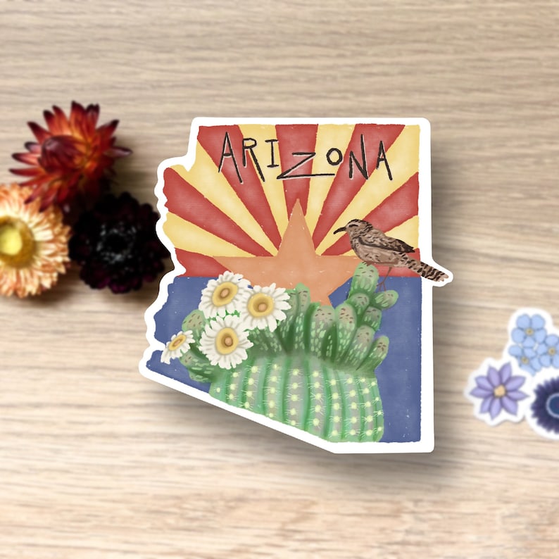 Arizona State Single Sticker Waterproof Vinyl - Etsy