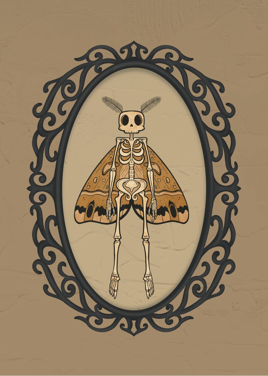 Skeleton Fairy Moth Digital Art Print - Etsy