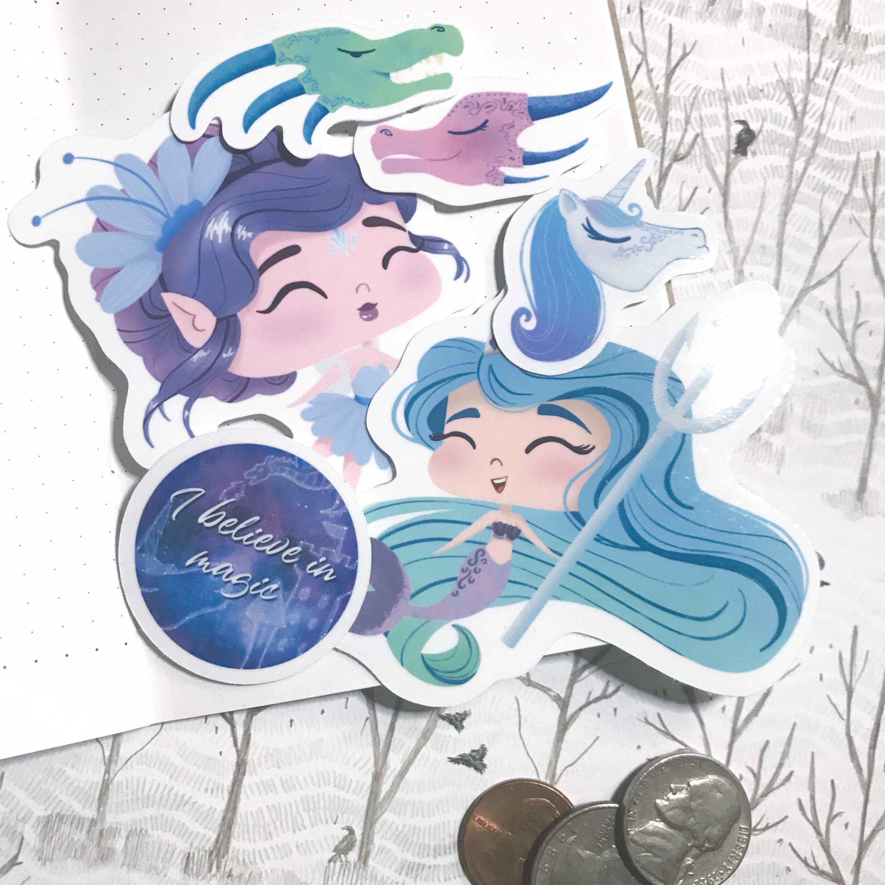 Magic Sticker Set Die-cut Stickers Waterproof Vinyl - Etsy