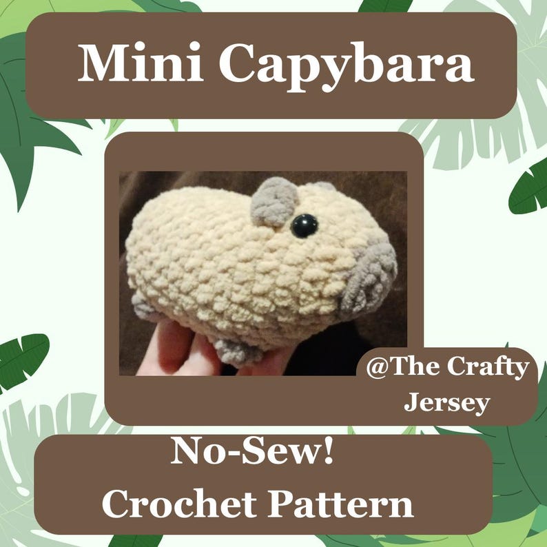 No-sew Mini Capybara Crochet Pattern: Beginner Amigurumi (PDF Pattern ...