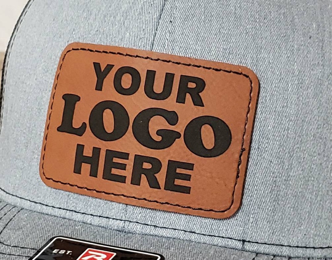 Leather Hat Patches (6qty), Your Logo, Design, or Artwork, Personalized ...
