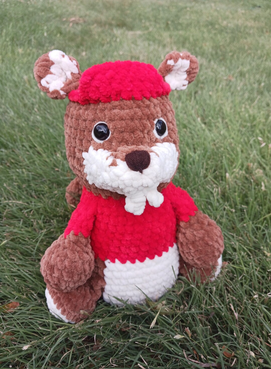 Beaver Crochet Plushie, Physical Product, Cute Stuffed Animal ...