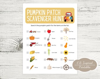 Fall Scavenger Hunt Game - Etsy