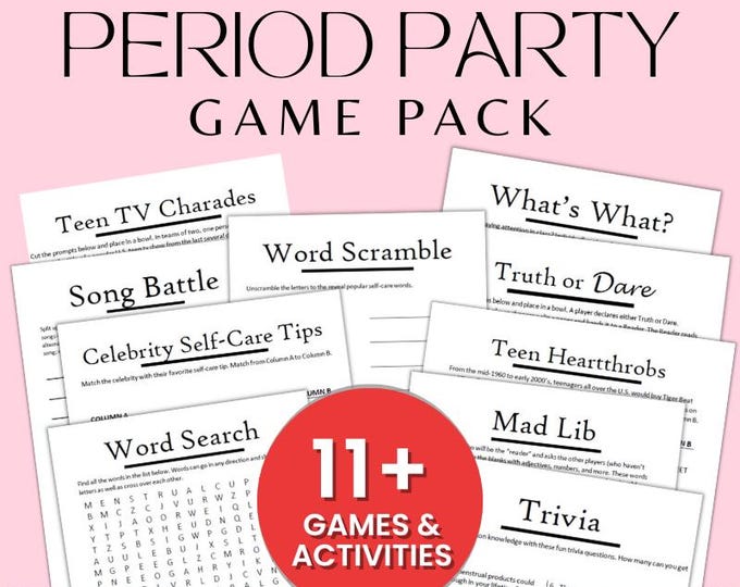 Period Party Bingo - Etsy