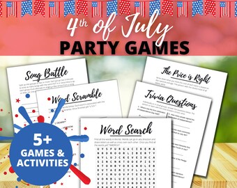 4th of July Games Printable Independence Day Patriotic - Etsy