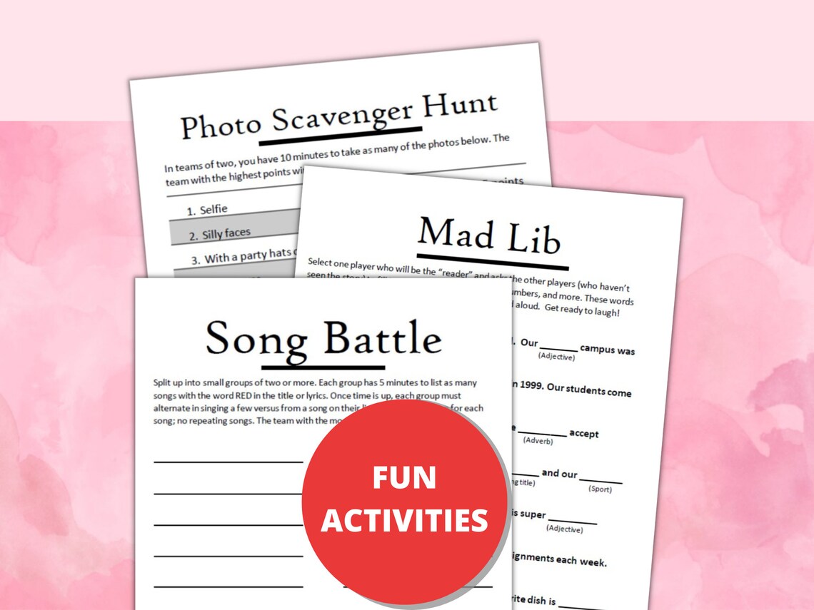 Period Party Game Pack | Period Celebration | New Moon Games | INSTANT ...