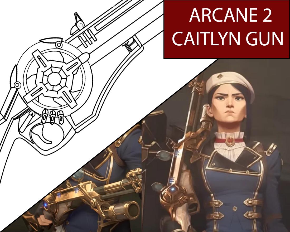 Plano de rifle/pistola Caitlyn Arcane 2 - Etsy México