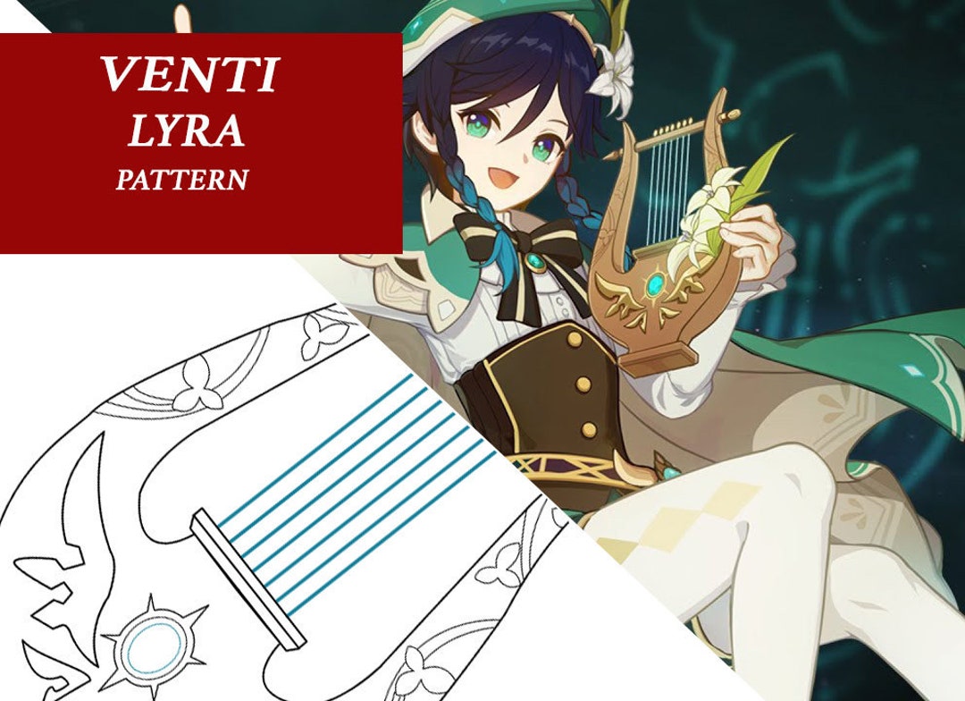 Venti Lyre Patron Genshin Impact Cosplay - Etsy France