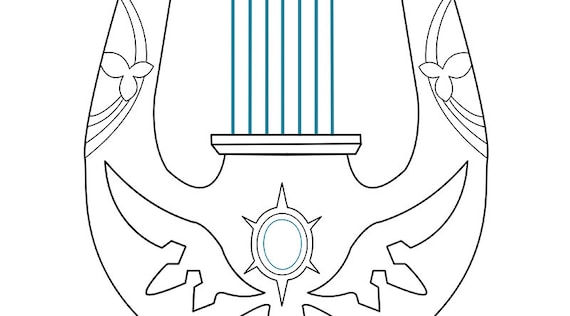 Printable Lyre Stencil