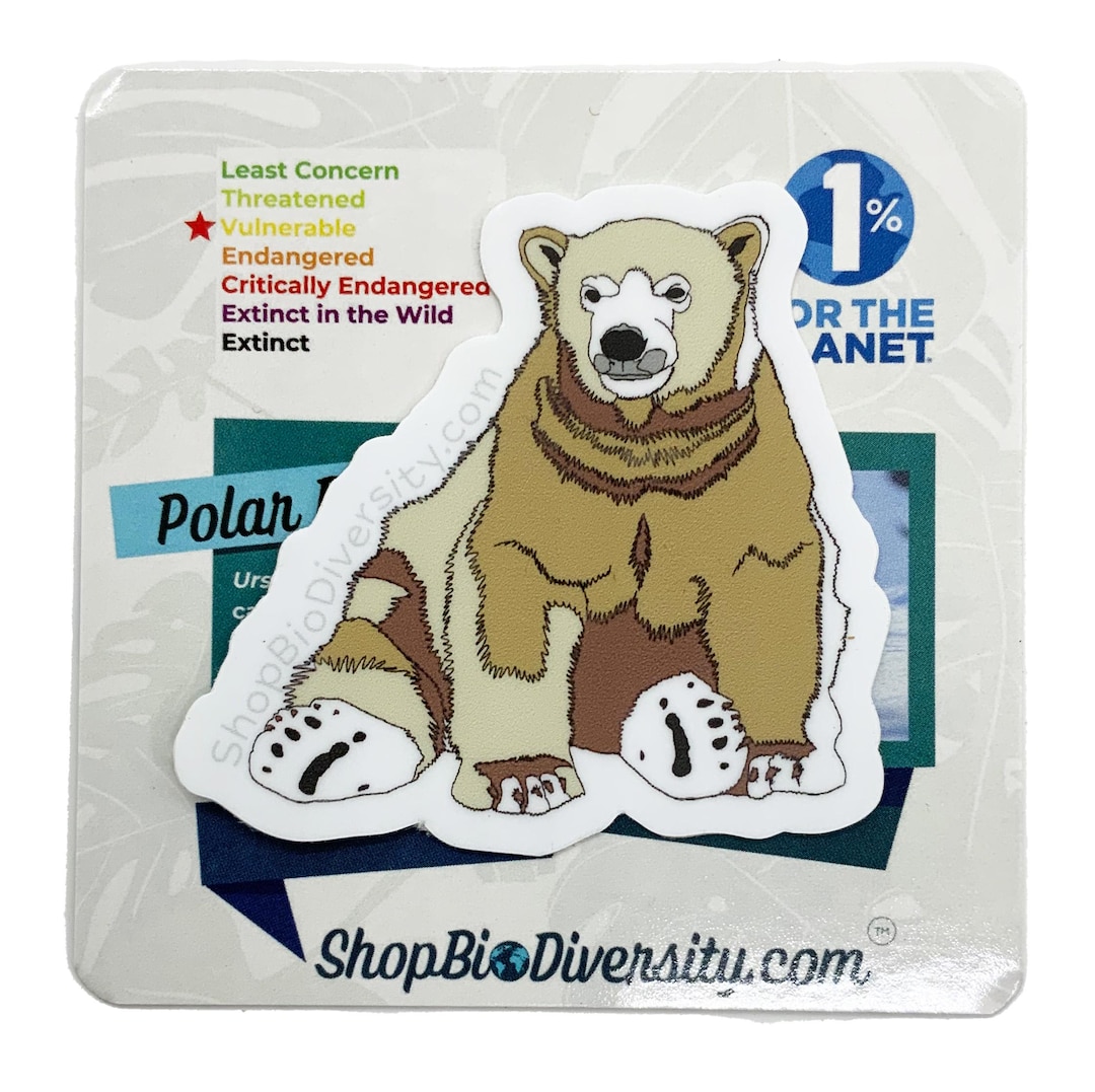 Polar Bear Vinyl Sticker: Arctic Wildlife Conservation Decal - Etsy