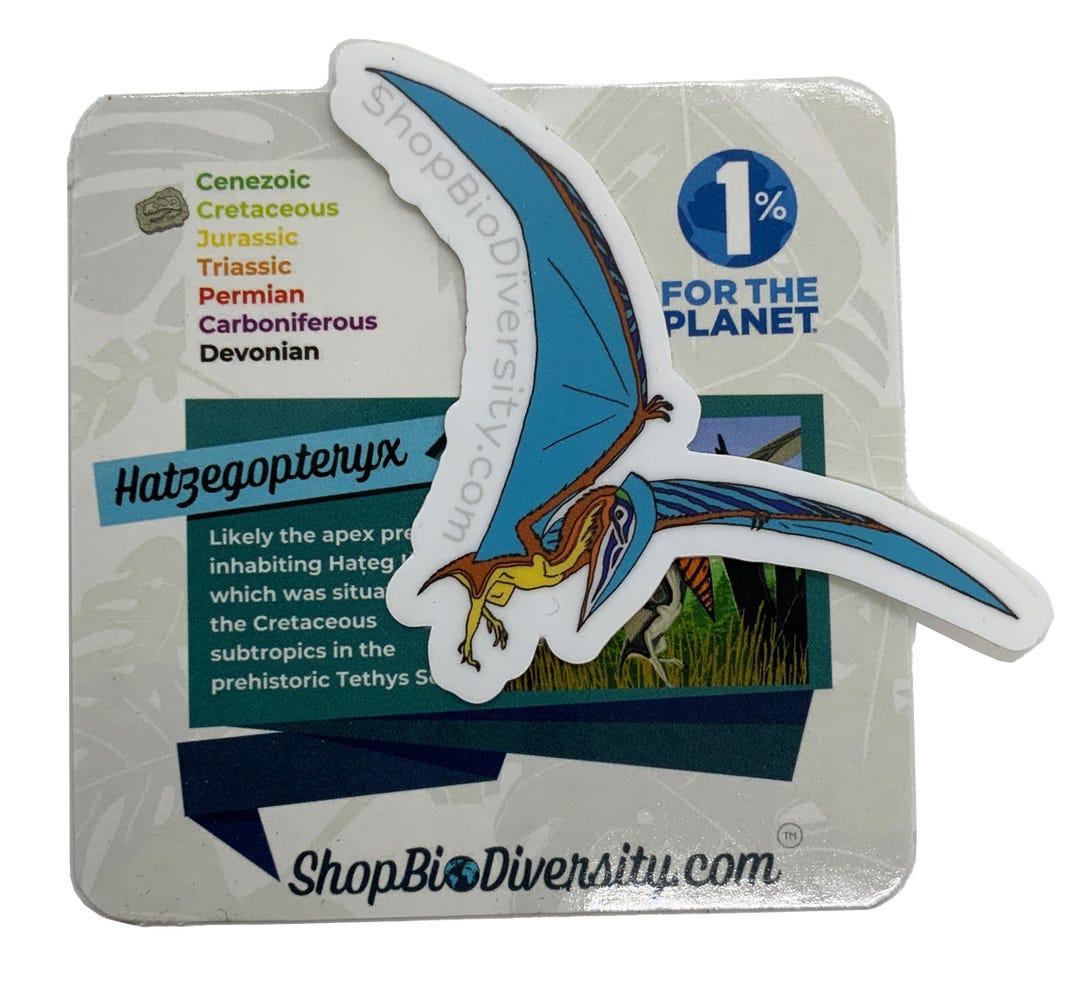 Pterosaur Dinosaur Vinyl Sticker for Kids and Adults Endangered Species ...