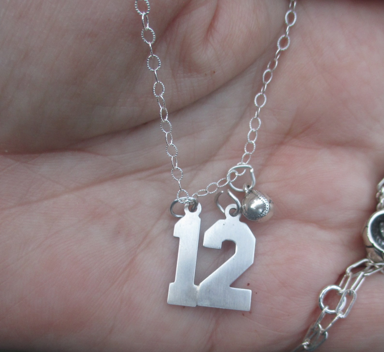 Sports Number Necklaces-soccer, Football, Baseball, Hockey,volleyball ...